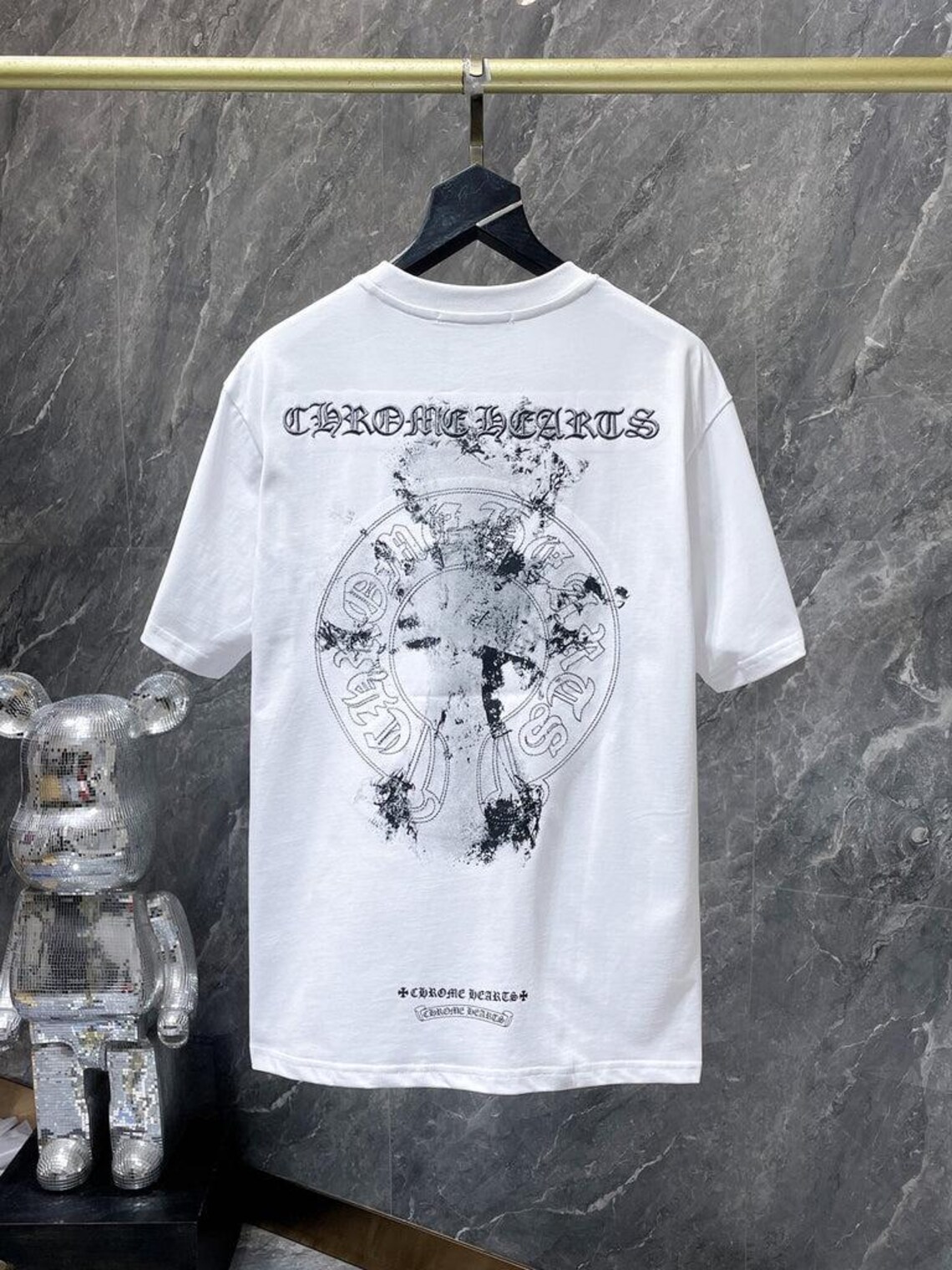 Chrome Hearts T Shirts Three-dimensional Sanskrit Casual Short-sleeved ...
