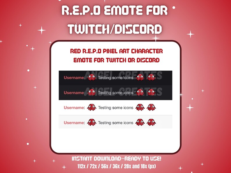 REPO Red Pixel Art Emote for Twitch/discord - Etsy