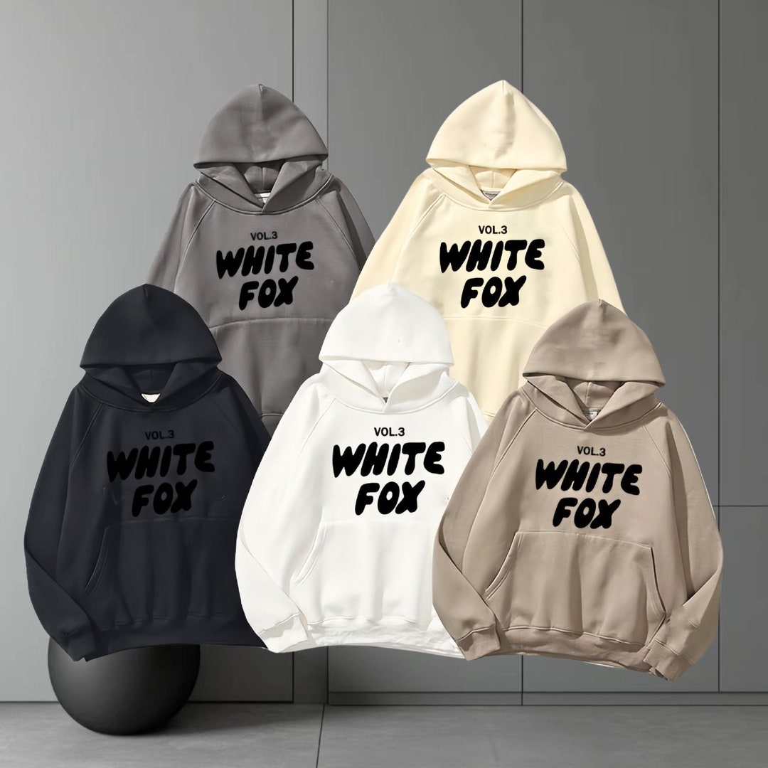 White Fox Hoodie White Fox Black Logo 5 Colours Hoody Leisure Hoodie ...