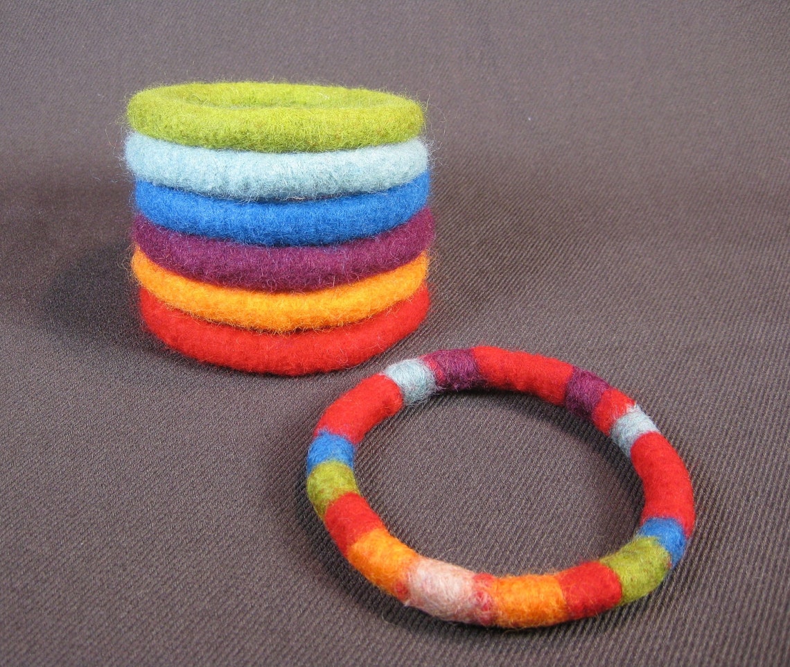 How to Make Wet Felted Bangle Bracelets Ebook Tutorial Pdf - Etsy
