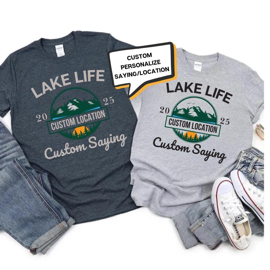 Lake Life Shirt, Family Reunion Shirts, Personalized Vacation Tees, Fun ...