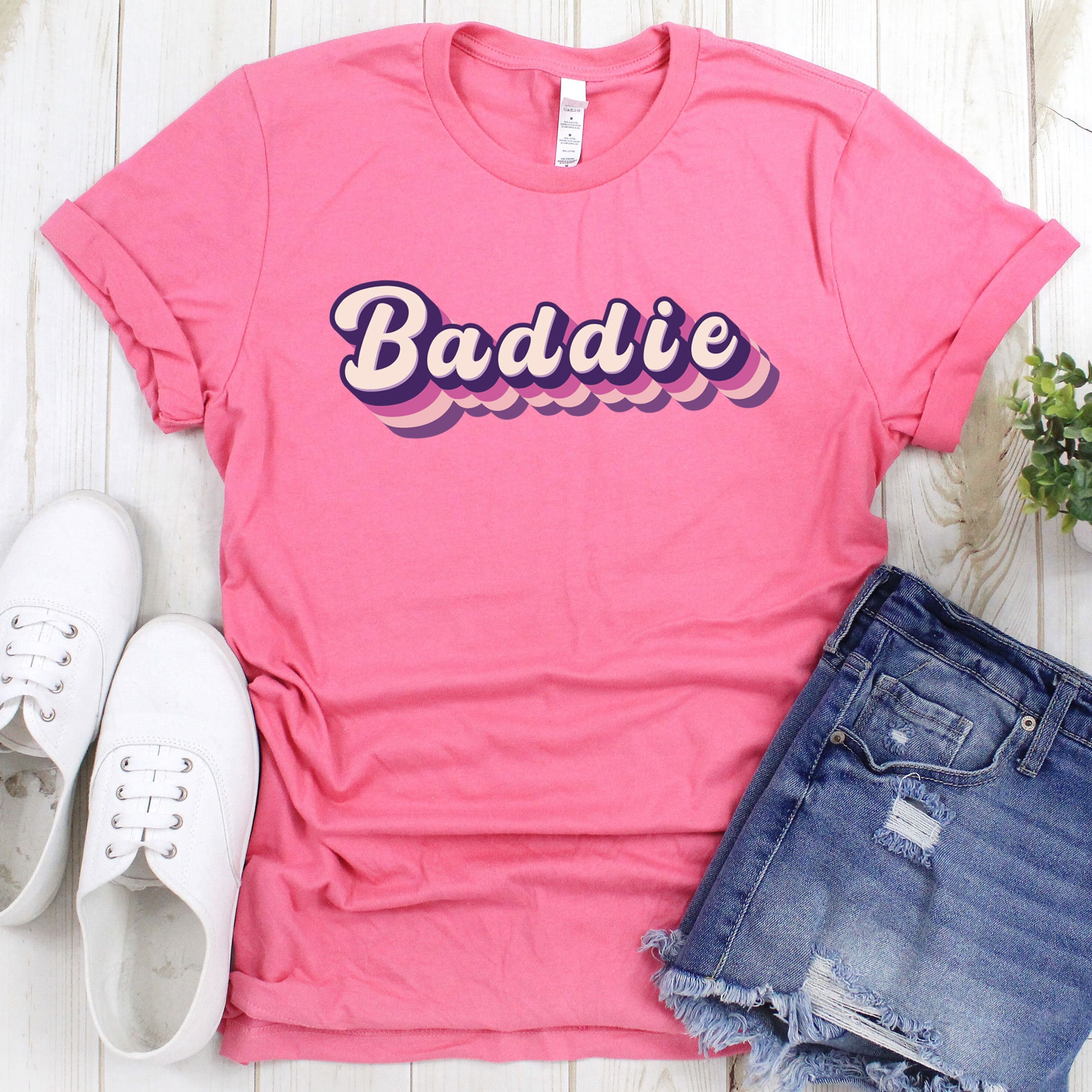 Baddie, Baddie Shirt, Baddie Clothing, Hot Girl Shirt, Pink Shirt ...