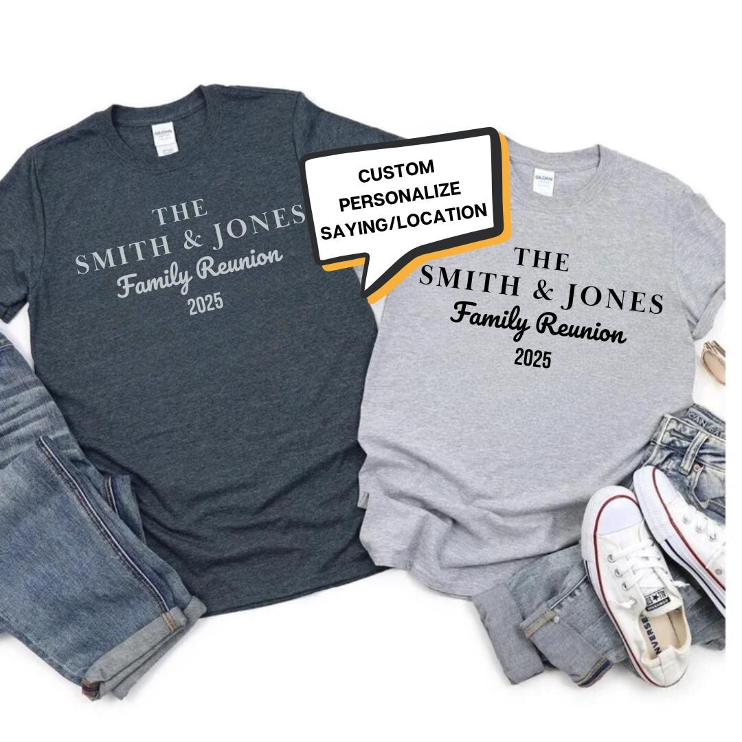 Custom Family Shirts, Family Reunion Shirts, Personalized Vacation Tees ...