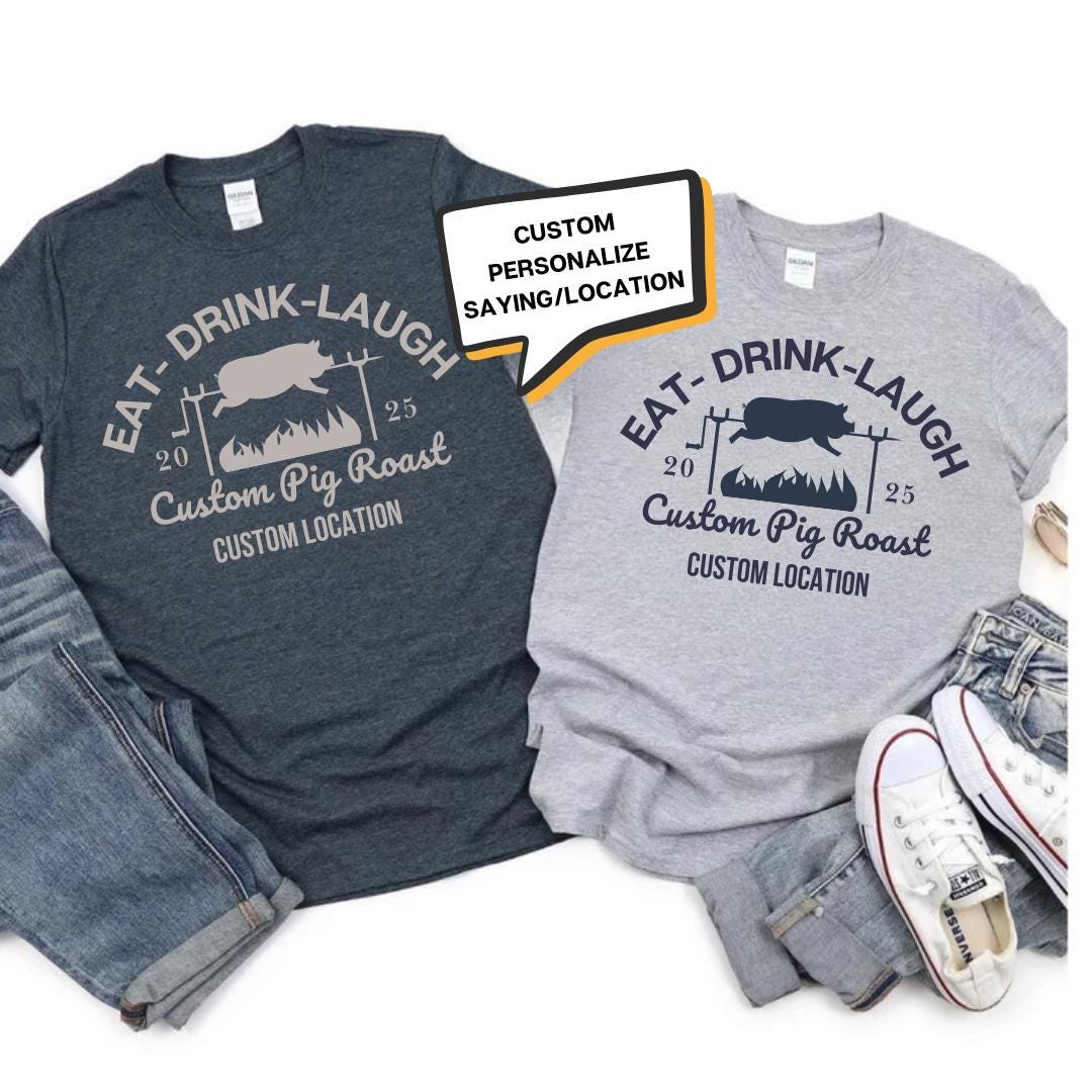 Custom Family Shirts, Pig Roast Shirts, Personalized Vacation Tees, Fun ...