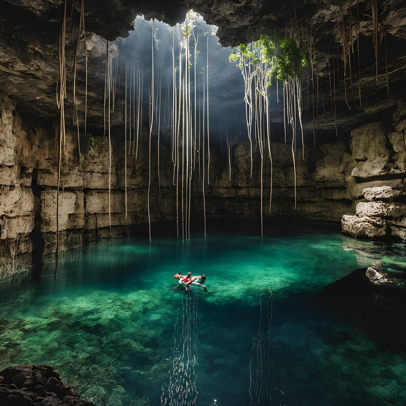 Stunning Mexican Cenote Digital Print Art Home Decor Cenotes - Etsy