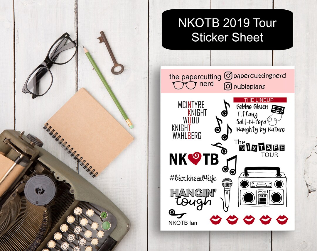 NKOTB 2019 Tour Sticker Sheet - Etsy