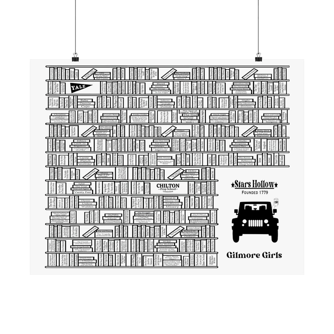 Rory Gilmore Reading Challenge Poster | Matte Horizontal Poster | Book ...