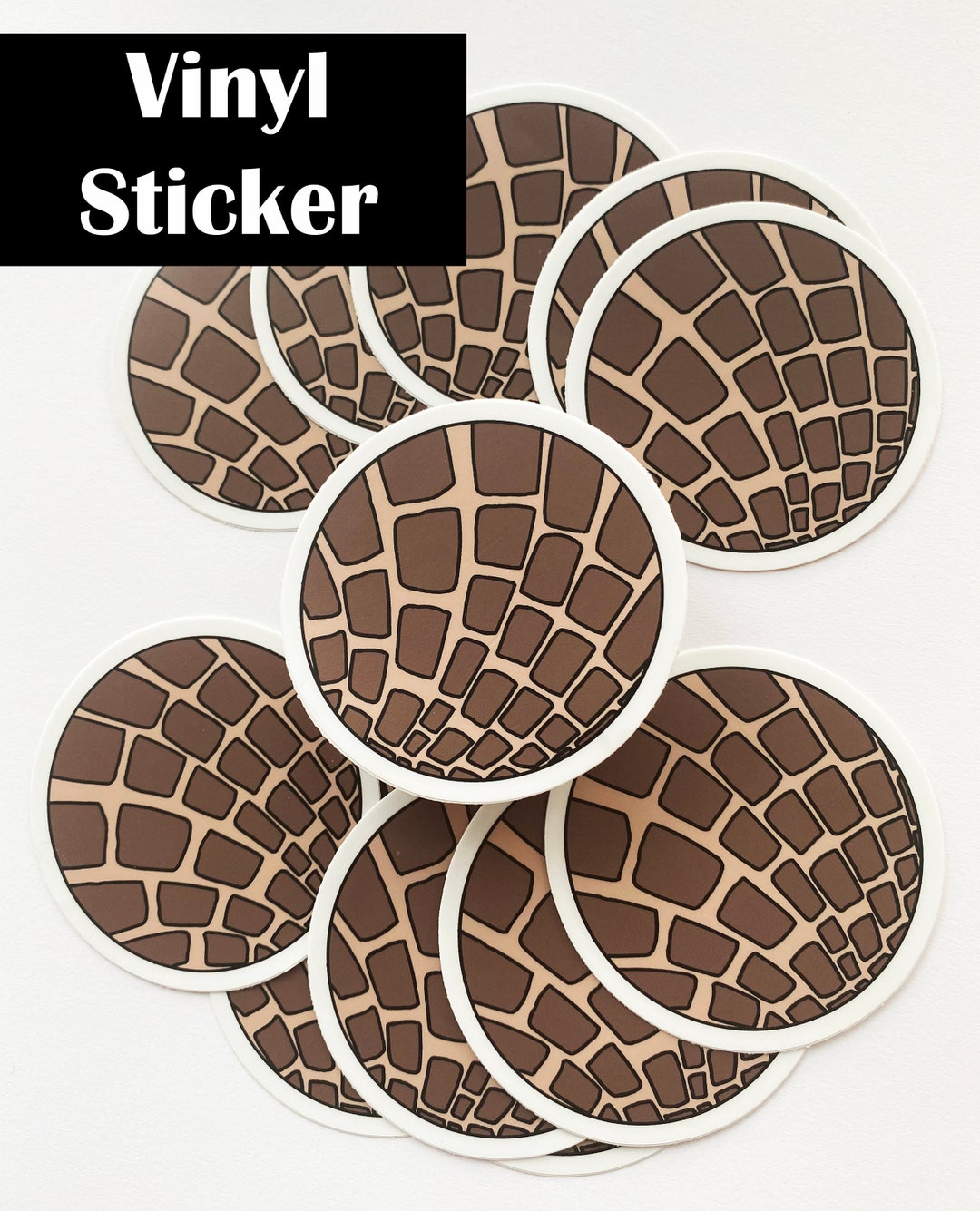 Chocolate Concha 3" Waterproof Vinyl Sticker - Etsy