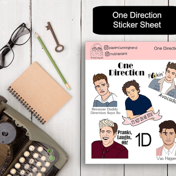 One Direction Stickers - Etsy