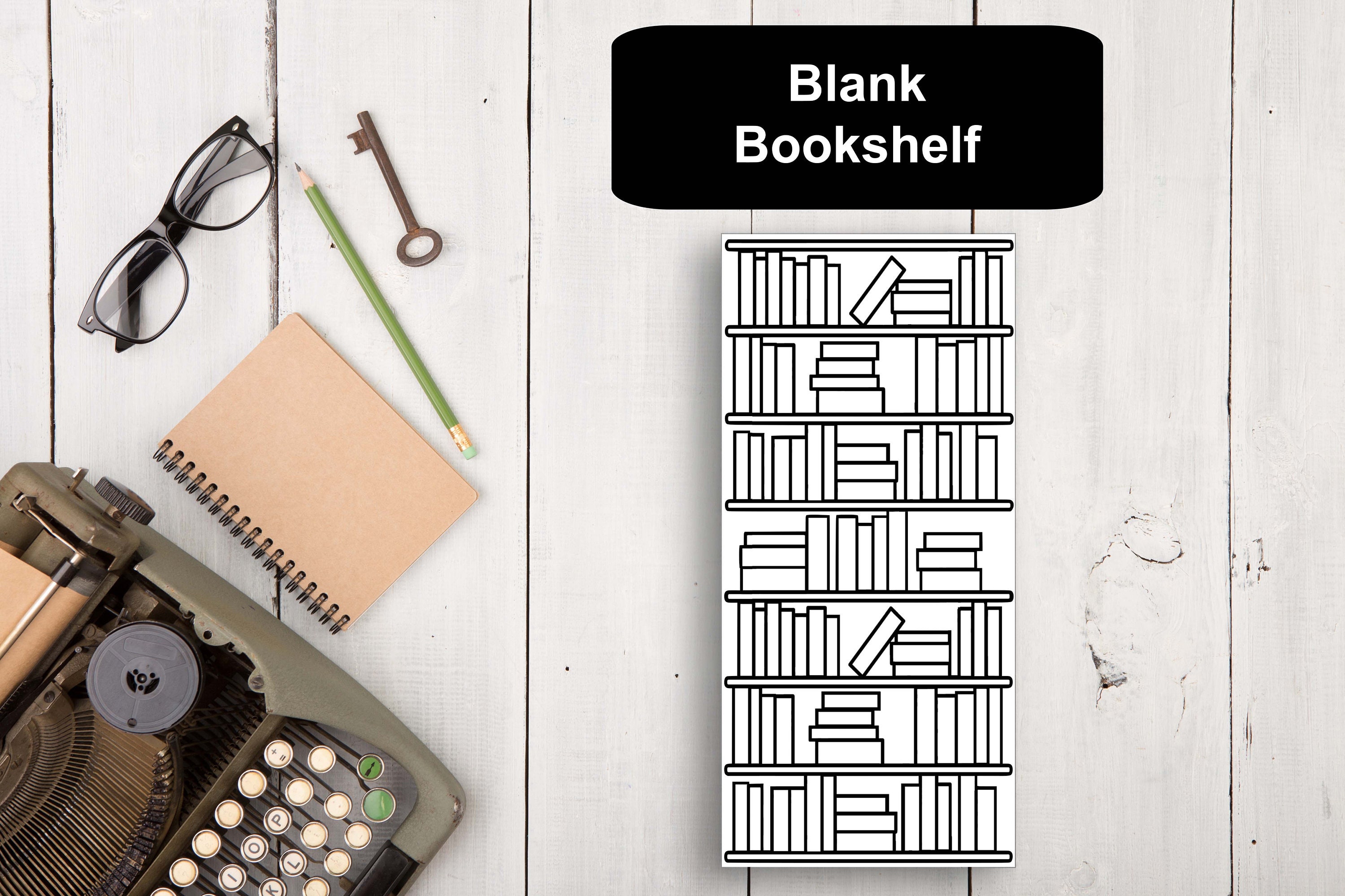 Blank Bookshelf | Etsy