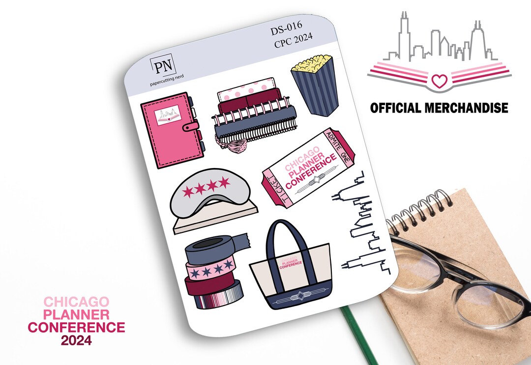 DS-016 | CPC 2024 Sticker Sheet | Planner Conference Stickers | Chicago ...