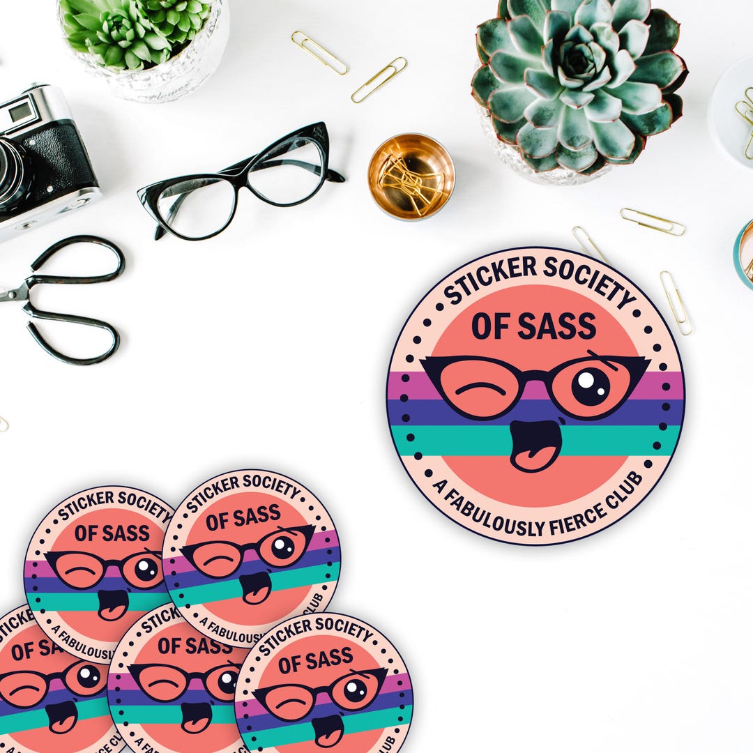 Sticker Society of Sass Logo Vinyl Sticker - Official Emblem | Sassy ...