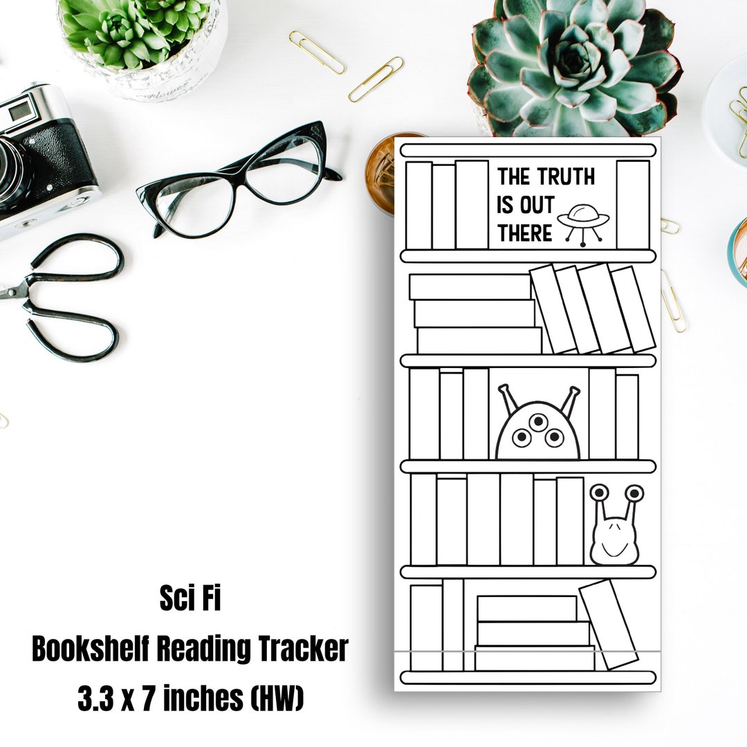 Sci Fi Tracker | Science Fiction Tracker| Blank Bookshelf Reading ...