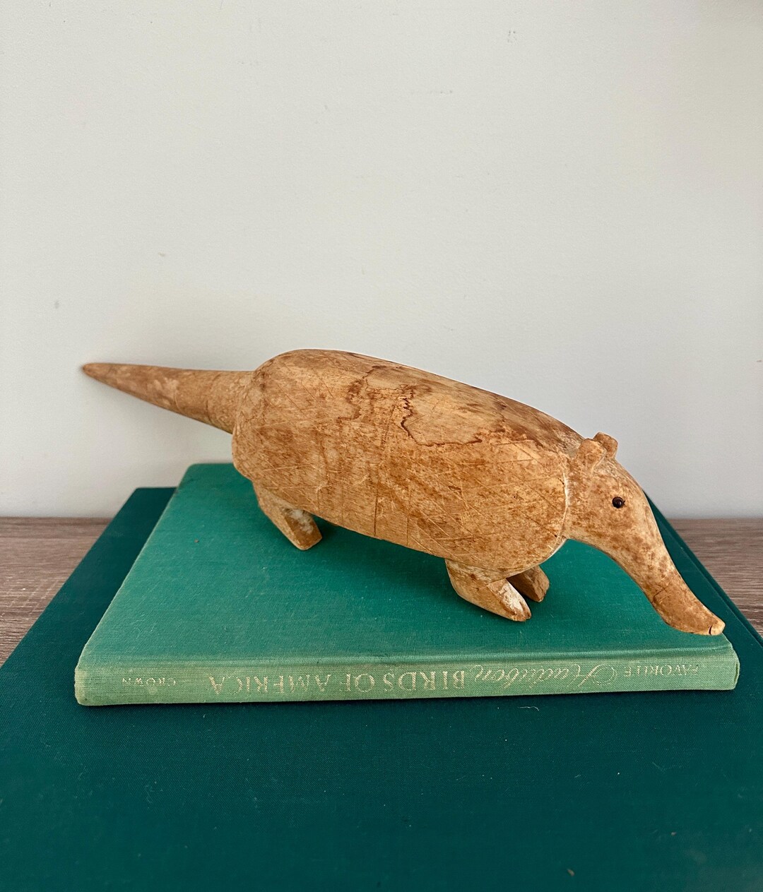 Vintage Hand Carved Wooden Armadillo - Etsy
