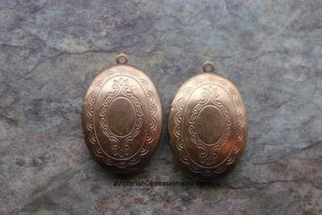 Brass Oval Etched Cameo Locket Oval Pendant - Etsy