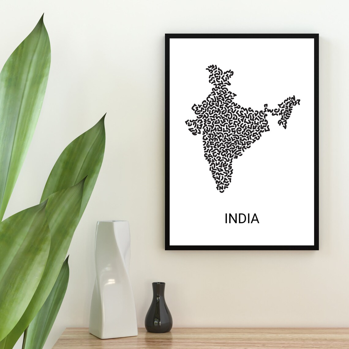 India Map Wall Art, India Wall Art, Digital India Map, Printable India ...