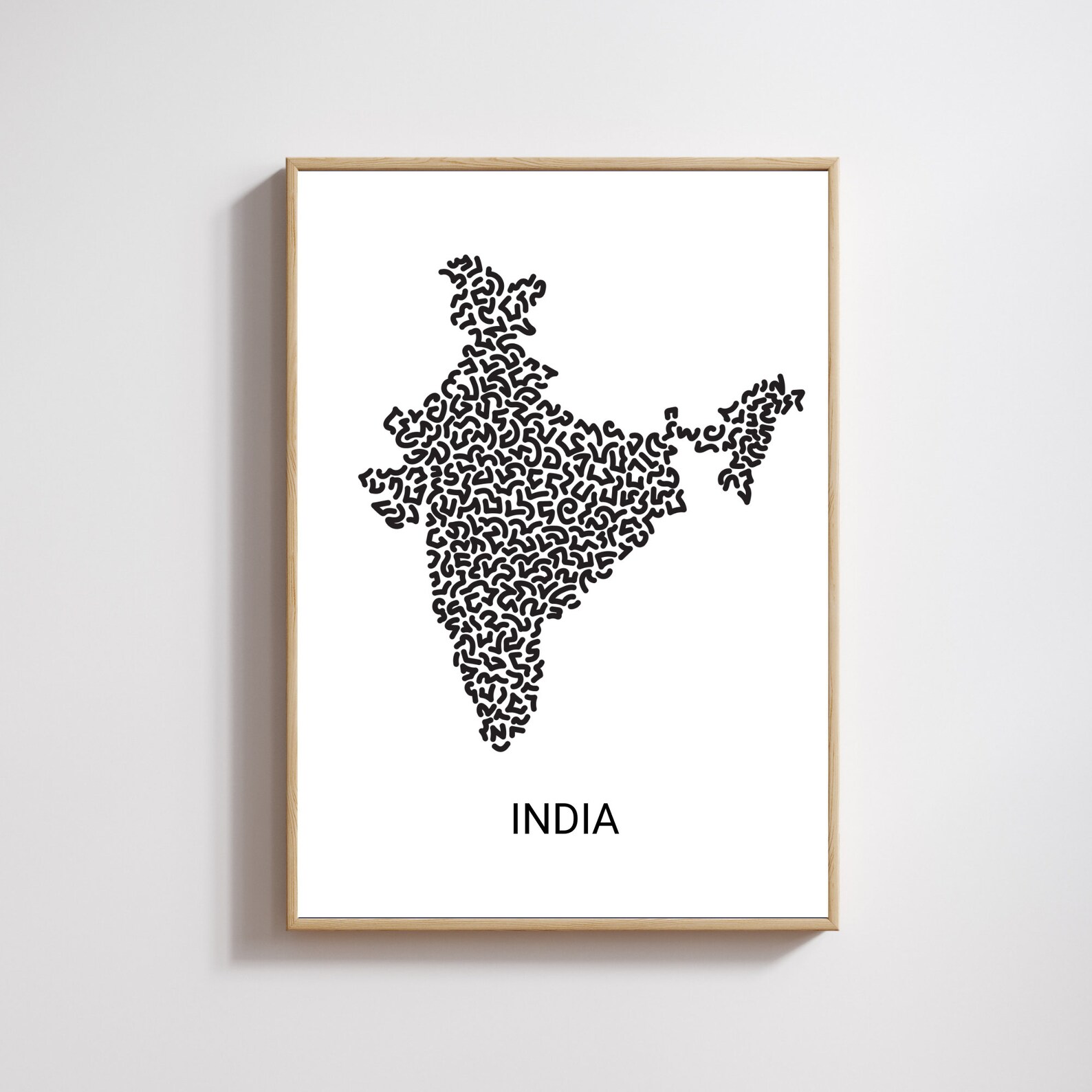 India Map Wall Art, India Wall Art, Digital India Map, Printable India ...