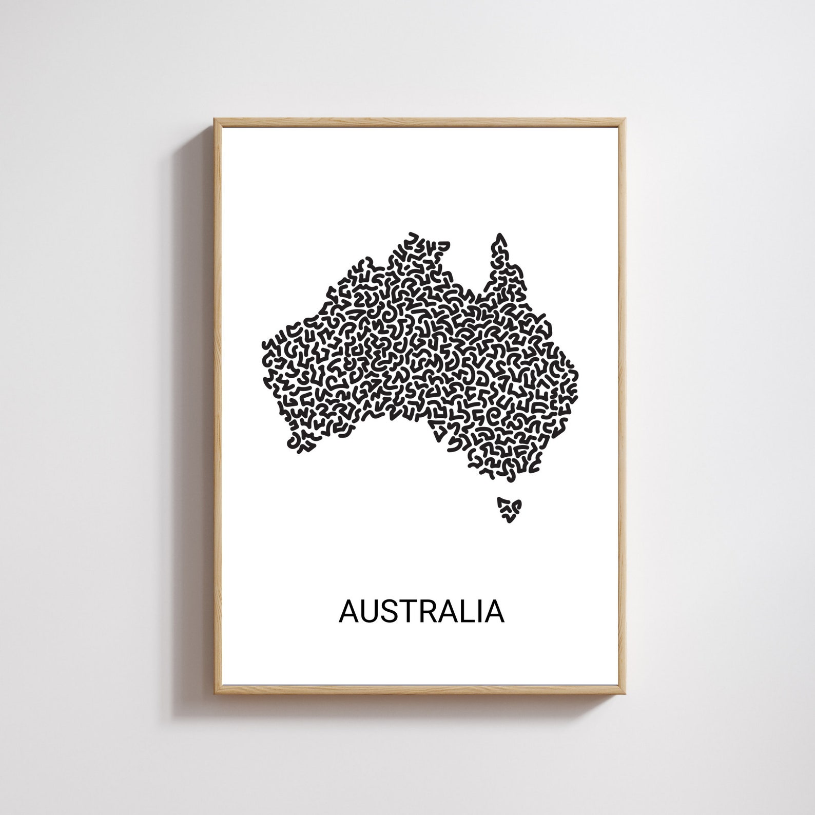 Australia Map Wall Art, Australia Wall Art, Digital Australia Map ...