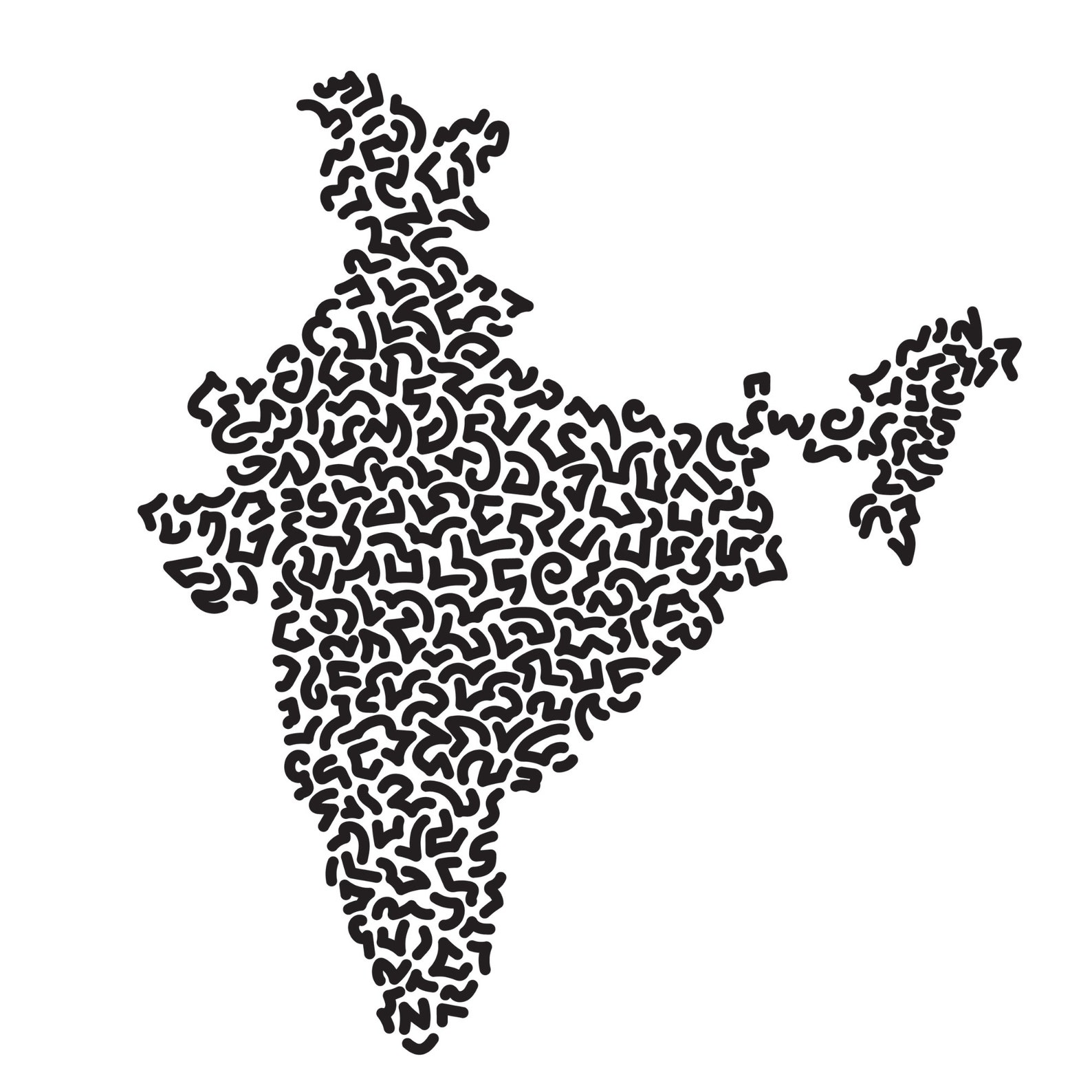 India Map Wall Art, India Wall Art, Digital India Map, Printable India ...