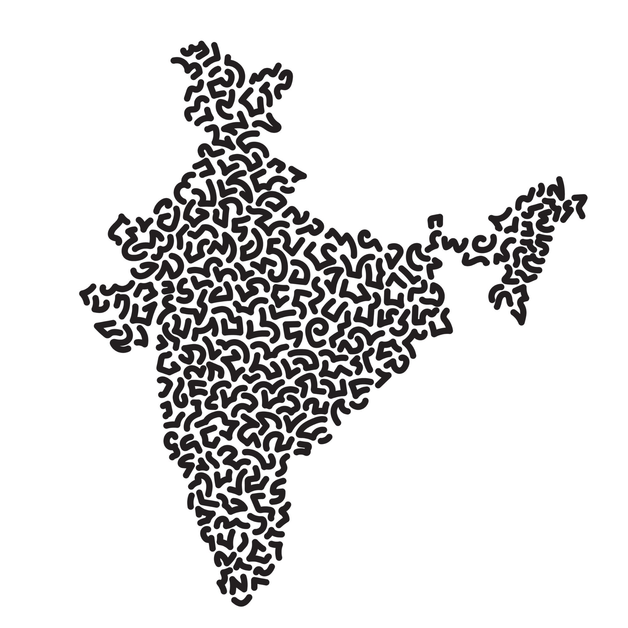 India Map Wall Art, India Wall Art, Digital India Map, Printable India ...
