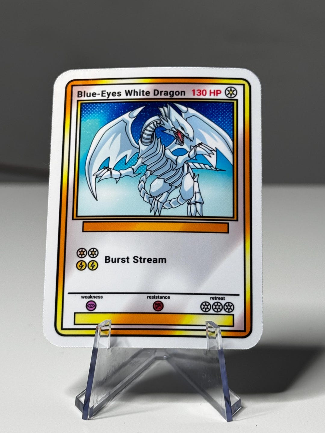 Blue Eyes White Dragon Pokemon Card - Etsy