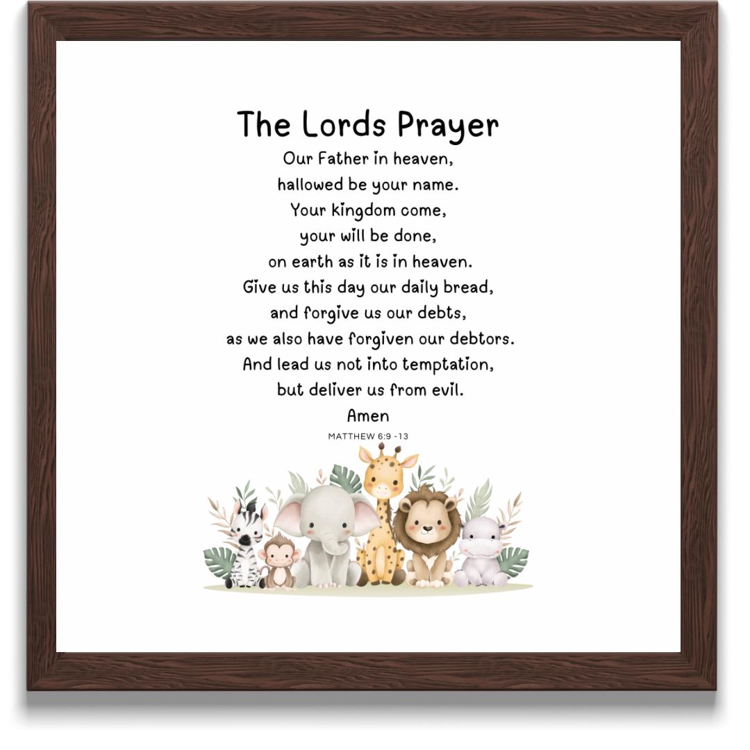 The Lords Prayer ESV, Our Father, Jungle Friends Children's Wall Art ...