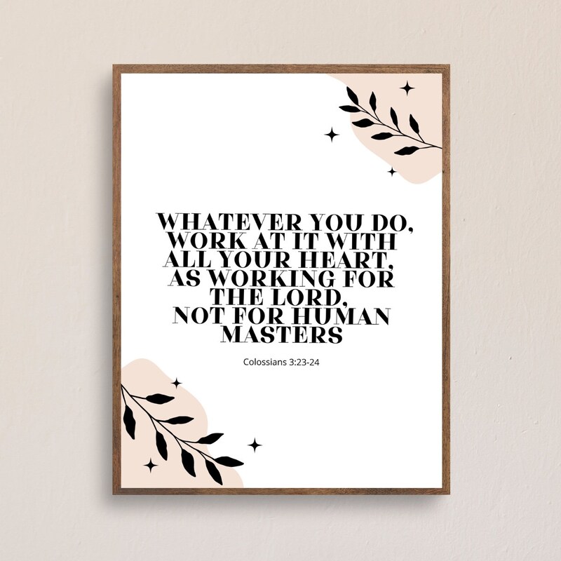 Colossians 3 23 - Etsy