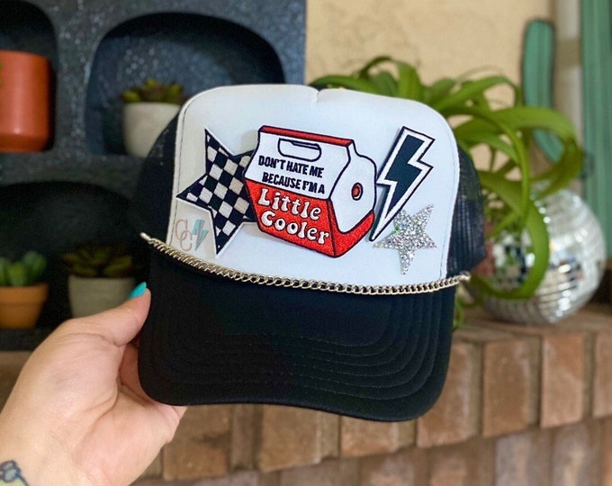 Black Trucker Hat With Patches, Trucker Hat Patches, Western Trucker ...