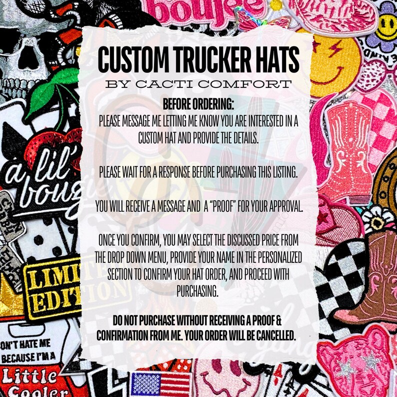 Personalized Trucker Hat With Patches, Custom Trucker Hat Patches ...