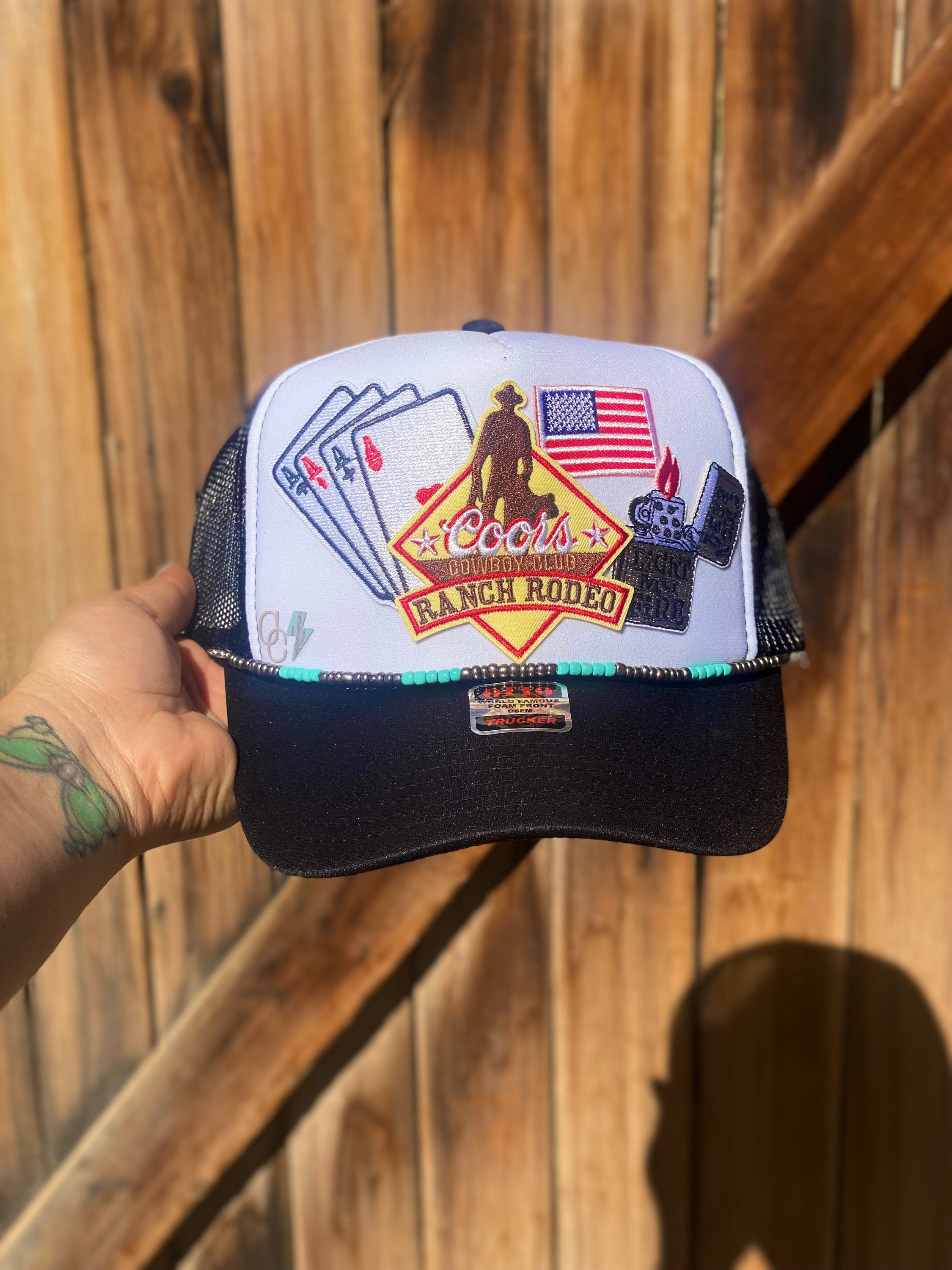 Trendy Trucker Hat With Patches, Cowboy Club Ranch Rodeo, Trucker Hat Patch, Trucker Hat, Womans ...