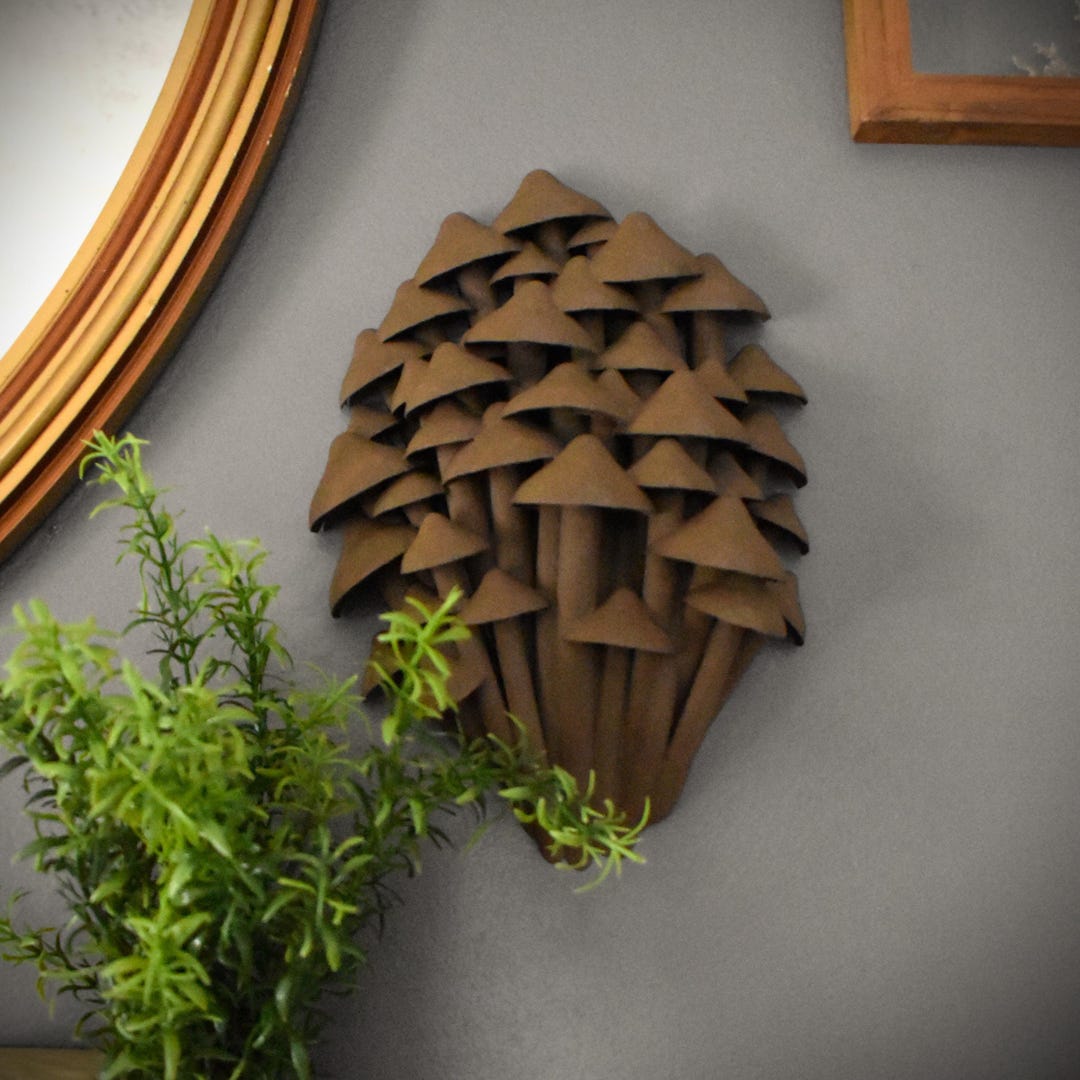 Giant Clump Mushroom Wall Hanging | Mycena Inclinata | 3D Mushroom ...