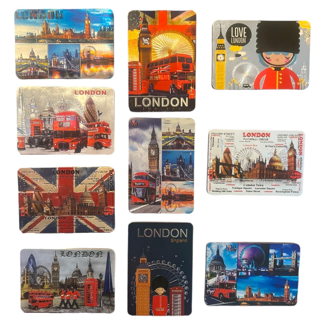 10 Piece Souvenir London - Themed Fridge Magnets - Etsy