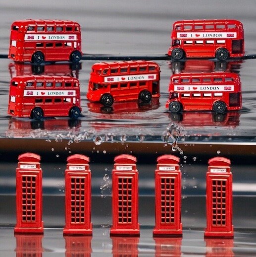 10 London 3D Bus & Phone Booth Metal Fridge Magnet Set London Landmarks ...