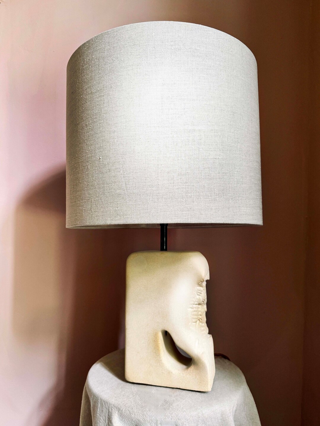 Unique Sculpted Limestone Lamp- 'phaledi'. - Etsy