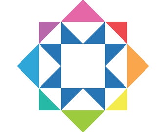 Modern Quilt Pattern Off-centered Squares PDF - Etsy