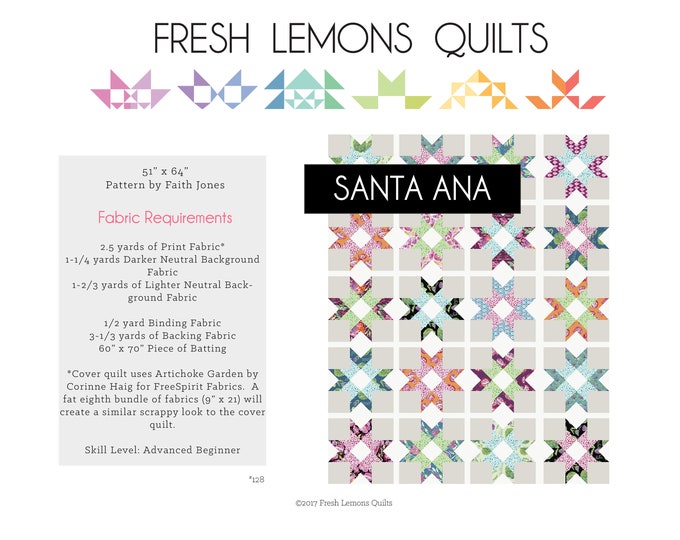 Modern Quilt Pattern Off-centered Squares PDF - Etsy