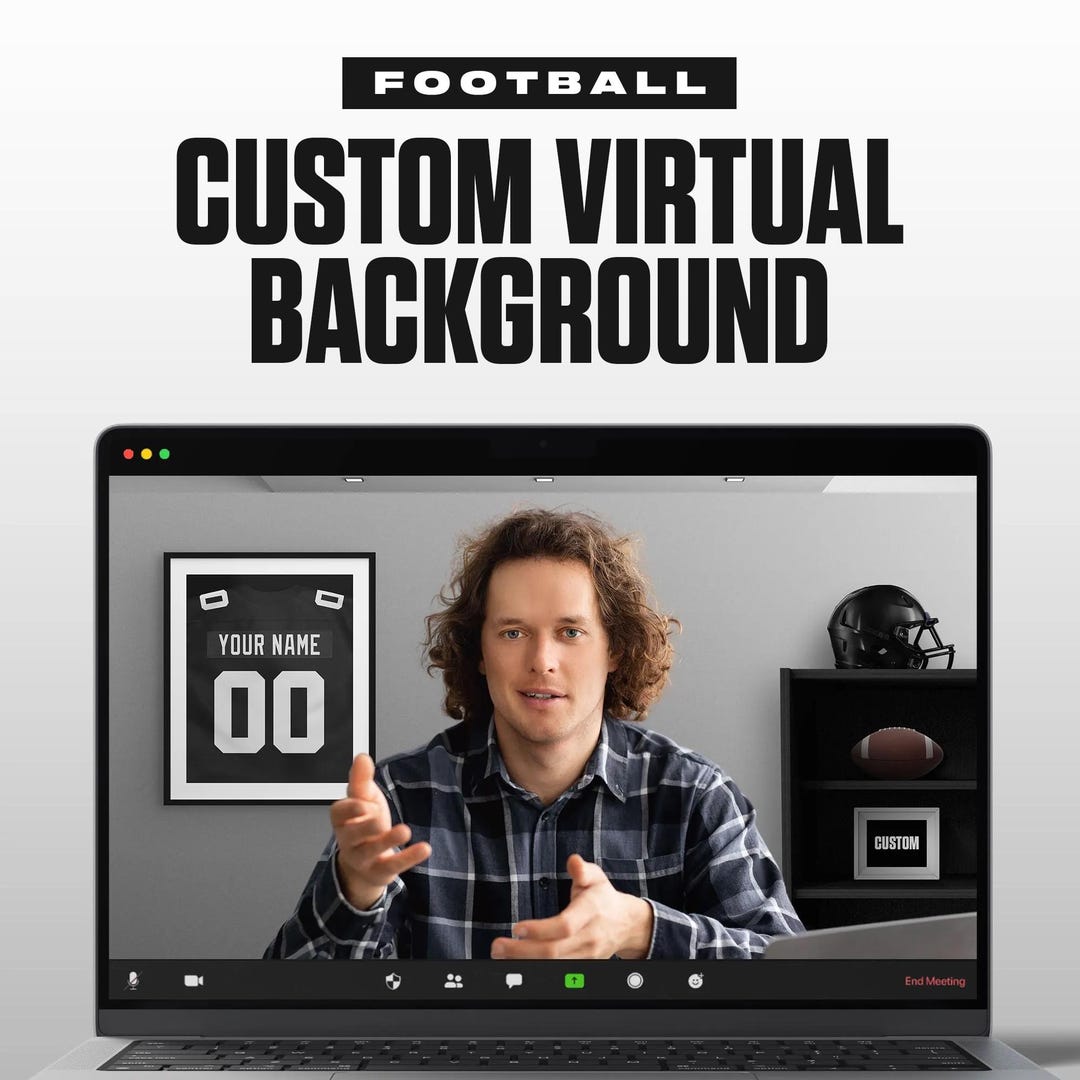 Custom NFL & College Sports Zoom Background, Personalized Virtual ...