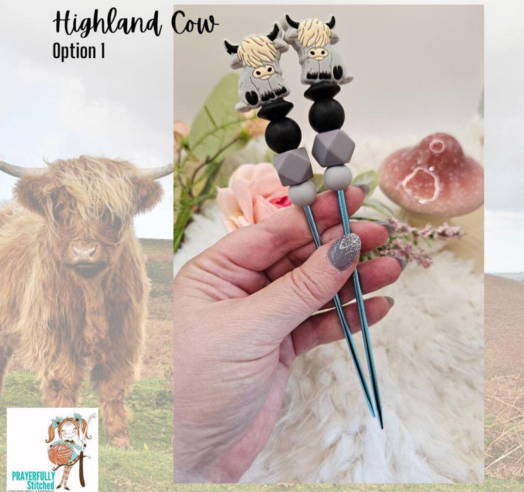 Plushie Pins - Highland Cow Crochet Accessory | Cute Enamel Pin of ...