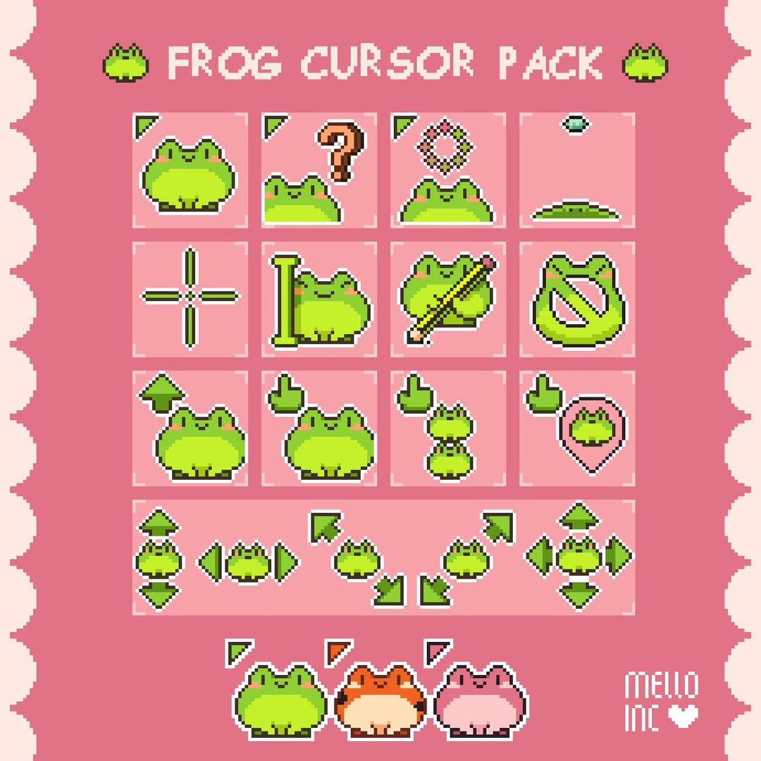 Animated Cursor | Frogs | 3 VARIATIONS - Etsy