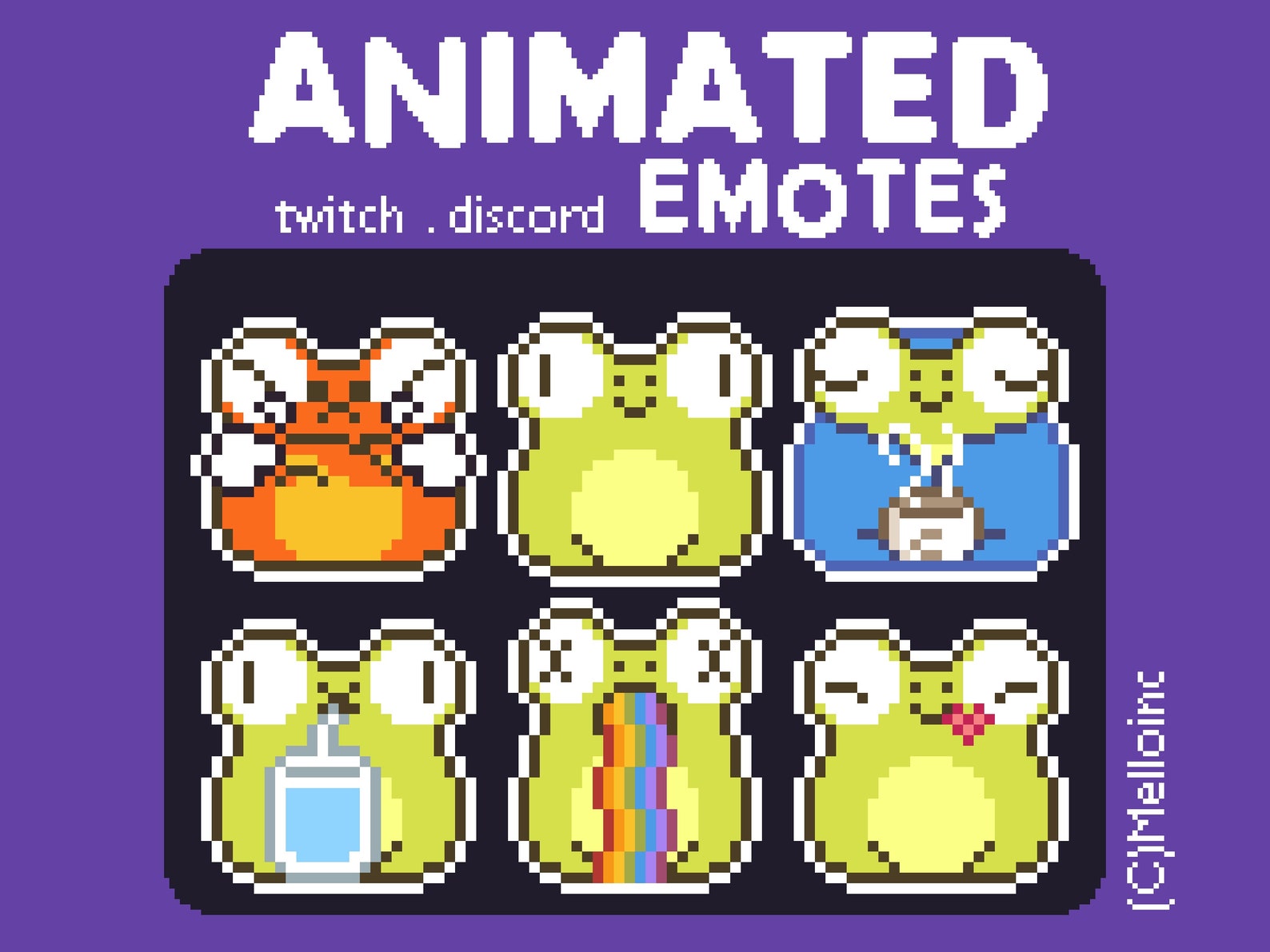 Animated Frog Pixel Emotes – Twitch/discord Emotes (GIF) - Etsy