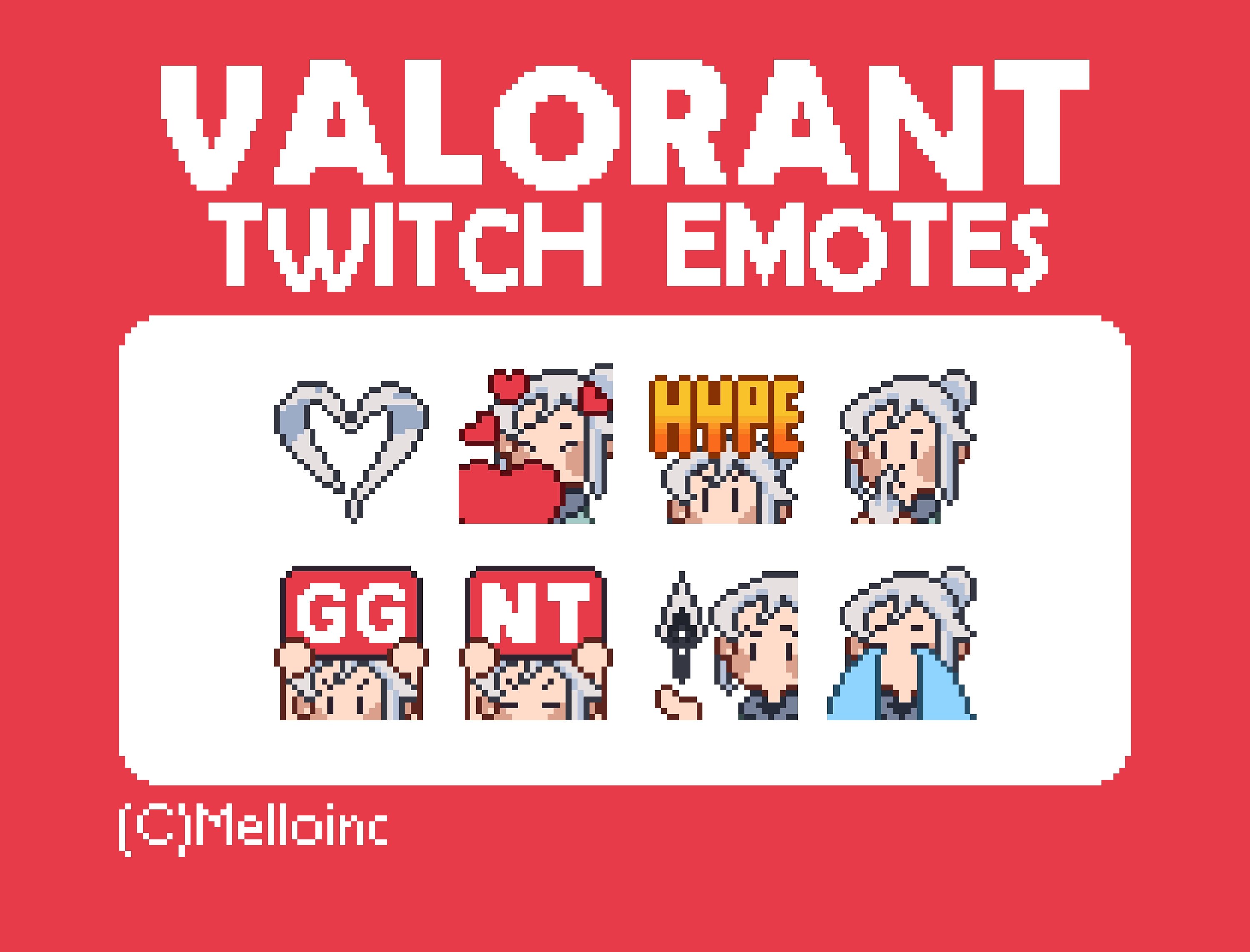 Valorant Jett Pixel Emotes - Twitch Emotes / Discord Emotes / Twitch ...