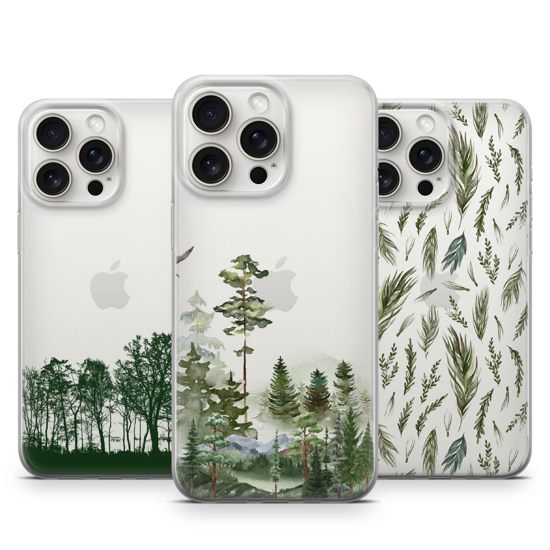 Artistic Forest Phone Case Trees Painting Cover for iPhone 15 14 13 12 ...