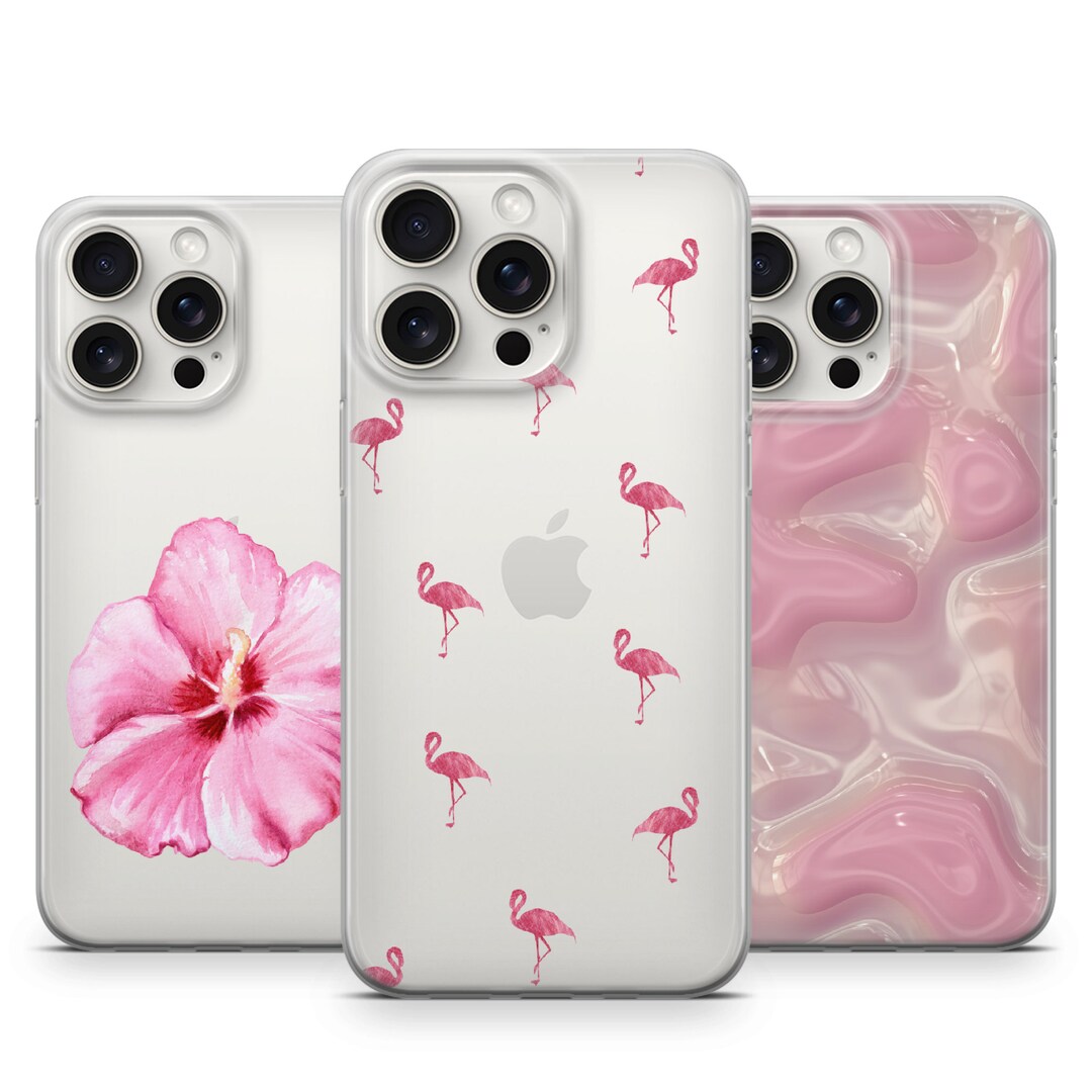 Hawaii Flower Phone Case Flamingos Cover for iPhone 15 Pro Max, 14 Plus ...