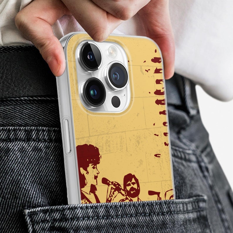 Rock and Roll Phone Case Retro Band Cover for iPhone 15 Pro Max, 14 ...