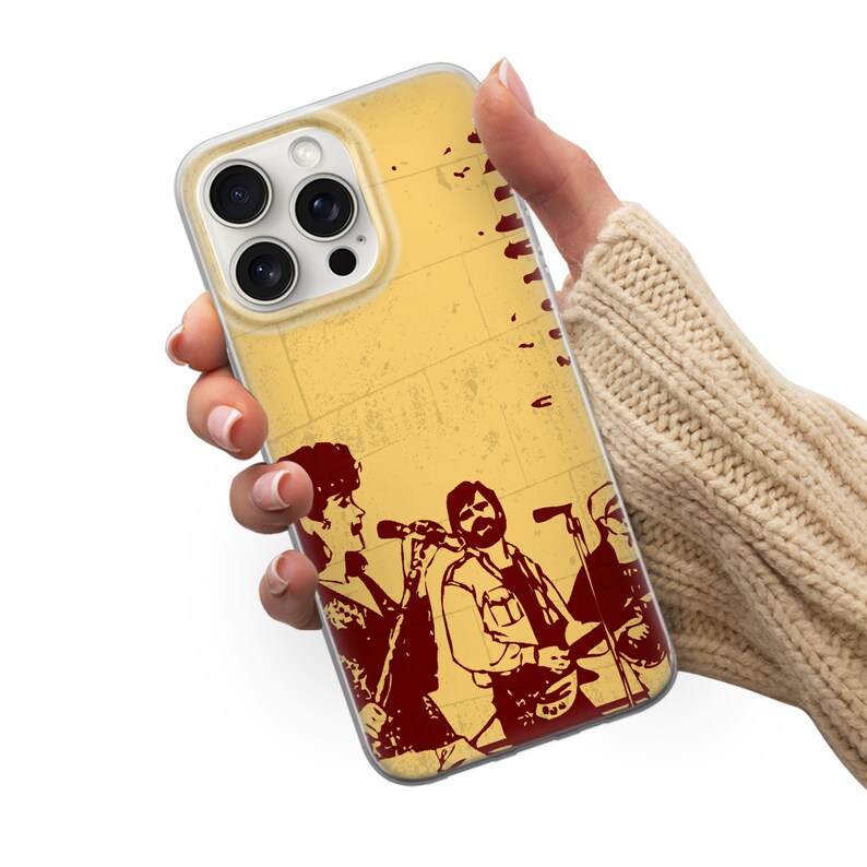 Rock and Roll Phone Case Retro Band Cover for iPhone 15 Pro Max, 14 ...
