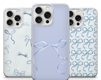 Baby Blue Bow Phone Case - Etsy