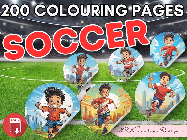 200 Football Soccer Coloring Pages for Kids - Etsy
