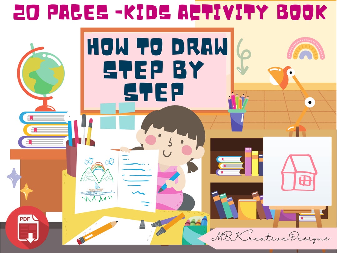 20 Pages - How to Draw Step by Step - Etsy