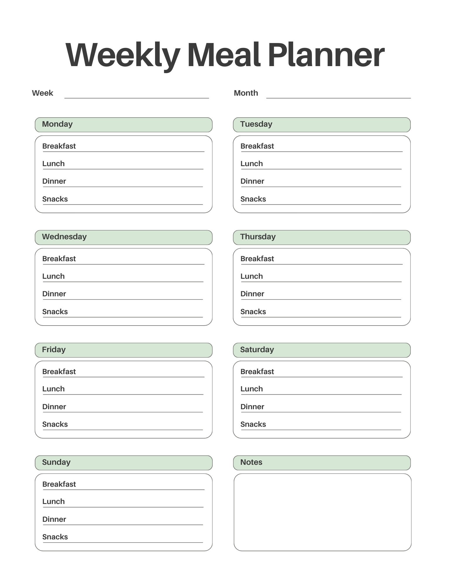 Editable Meal Planner Calorie Tracker Habit Tracker Digital Meal Food ...
