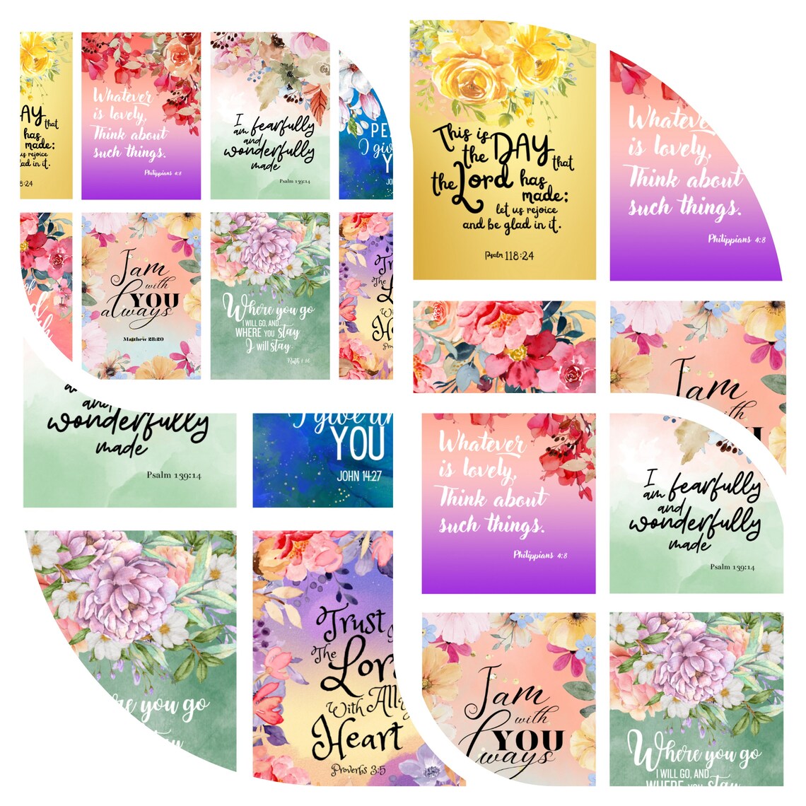 Printable Bible Verse Tags Set #47 - Etsy